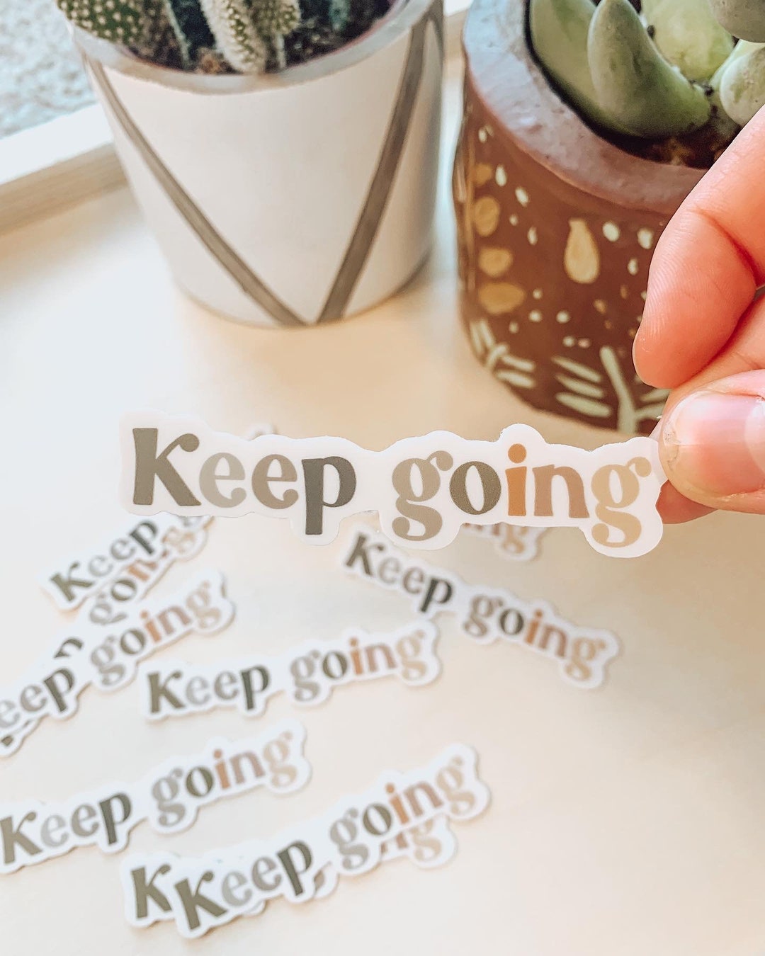 Keep Going Sticker - Motivation Sticker - Green Sticker - Gifts for Her ...