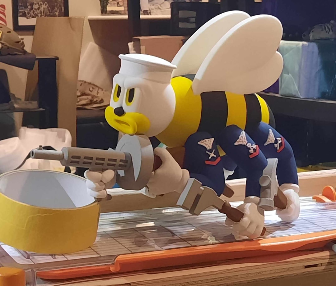 Navy Sea Bee Paintable 3D Model. - Etsy