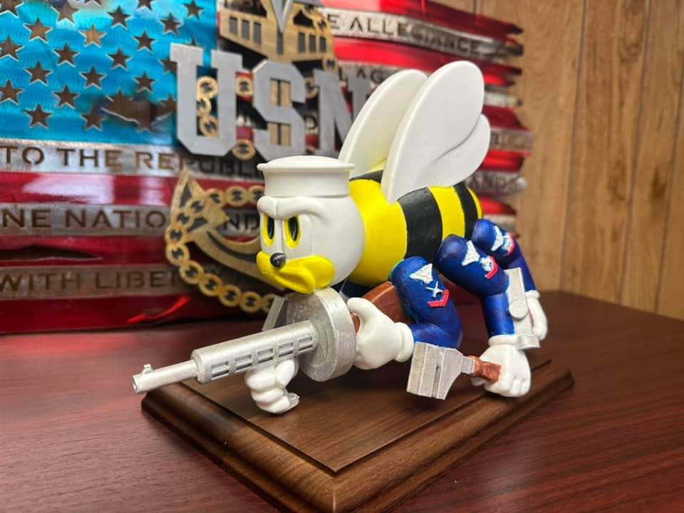 Navy Sea Bee Paintable 3D Model. - Etsy