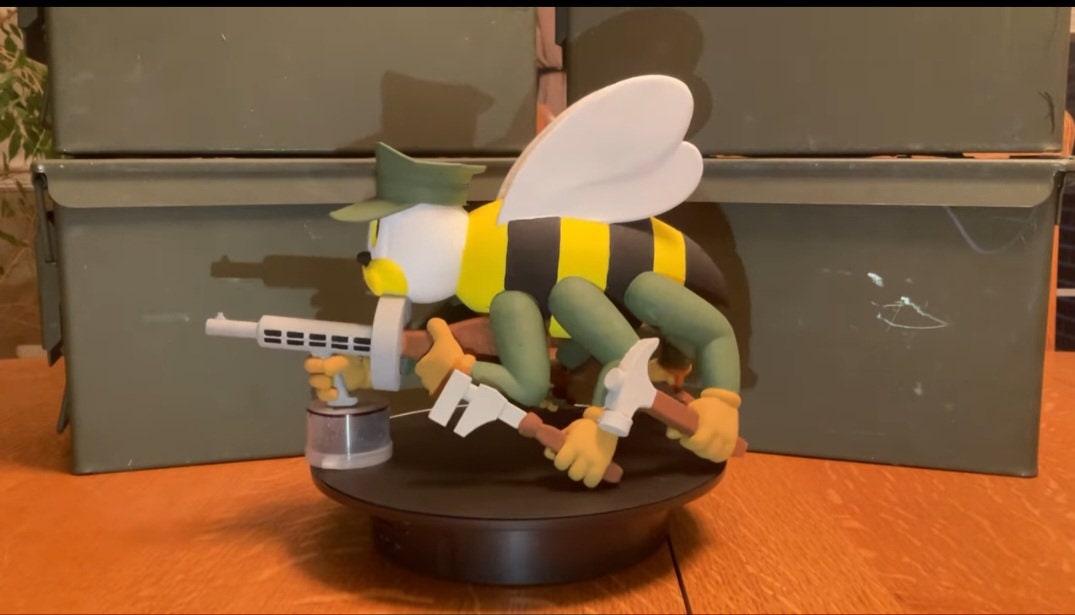 Navy Sea Bee Paintable 3D Model With 8 Point Soft Hat. (LARGE) - Etsy