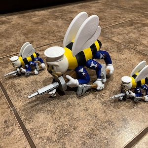 Paintable-navy Seabee 3D Printed Model (small) - Etsy
