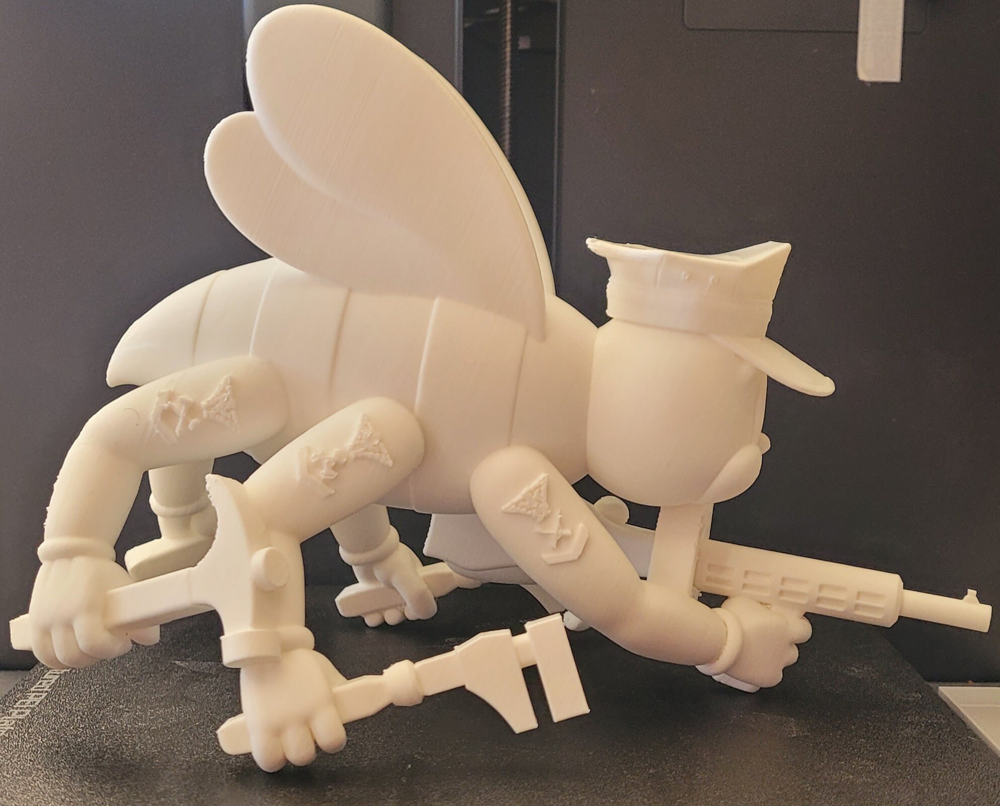 Navy Sea Bee Paintable 3D Model With 8 Point Soft Hat. LARGE - Etsy