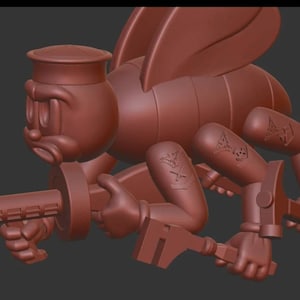 Paintable-navy Seabee 3D Printed Model (small) - Etsy