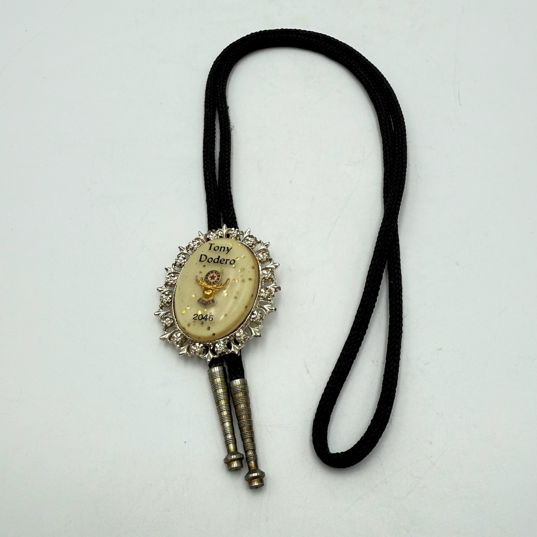 Vintage Bolo Tie Elks Lodge 2046 Tony Dodero Western Cowboy Neckwear ...