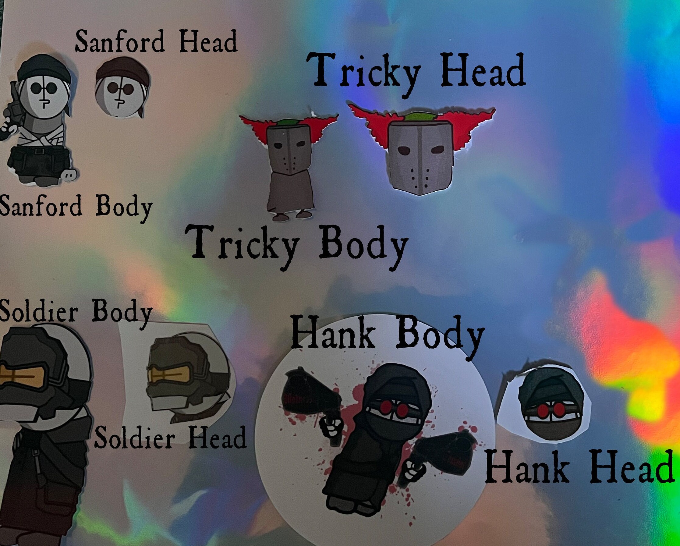 Madness Combat Collection. Vinyl, Matte, Holographic, and Glossy. Hank ...