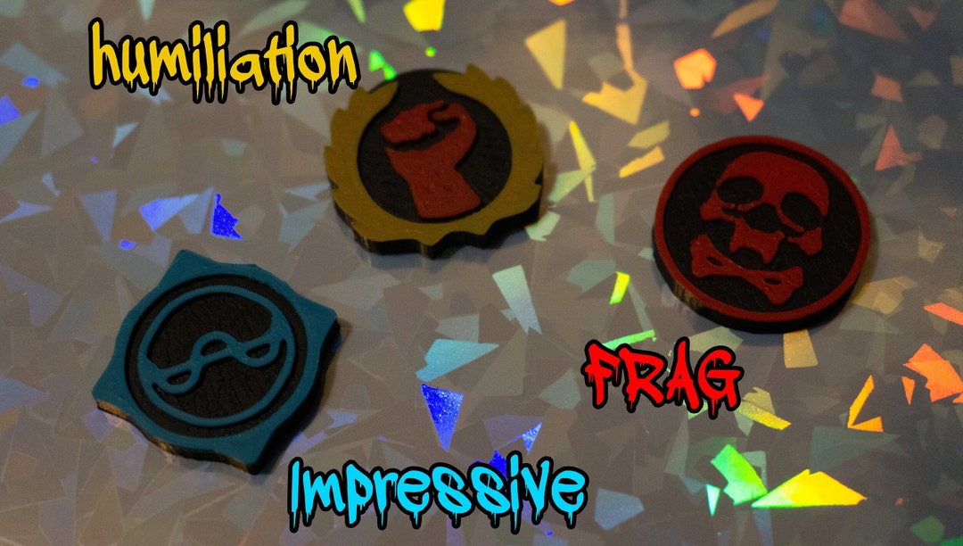 Quake 3 Arena Medals, Ornaments, Keychains, Fridge Magnets, Pins. - Etsy