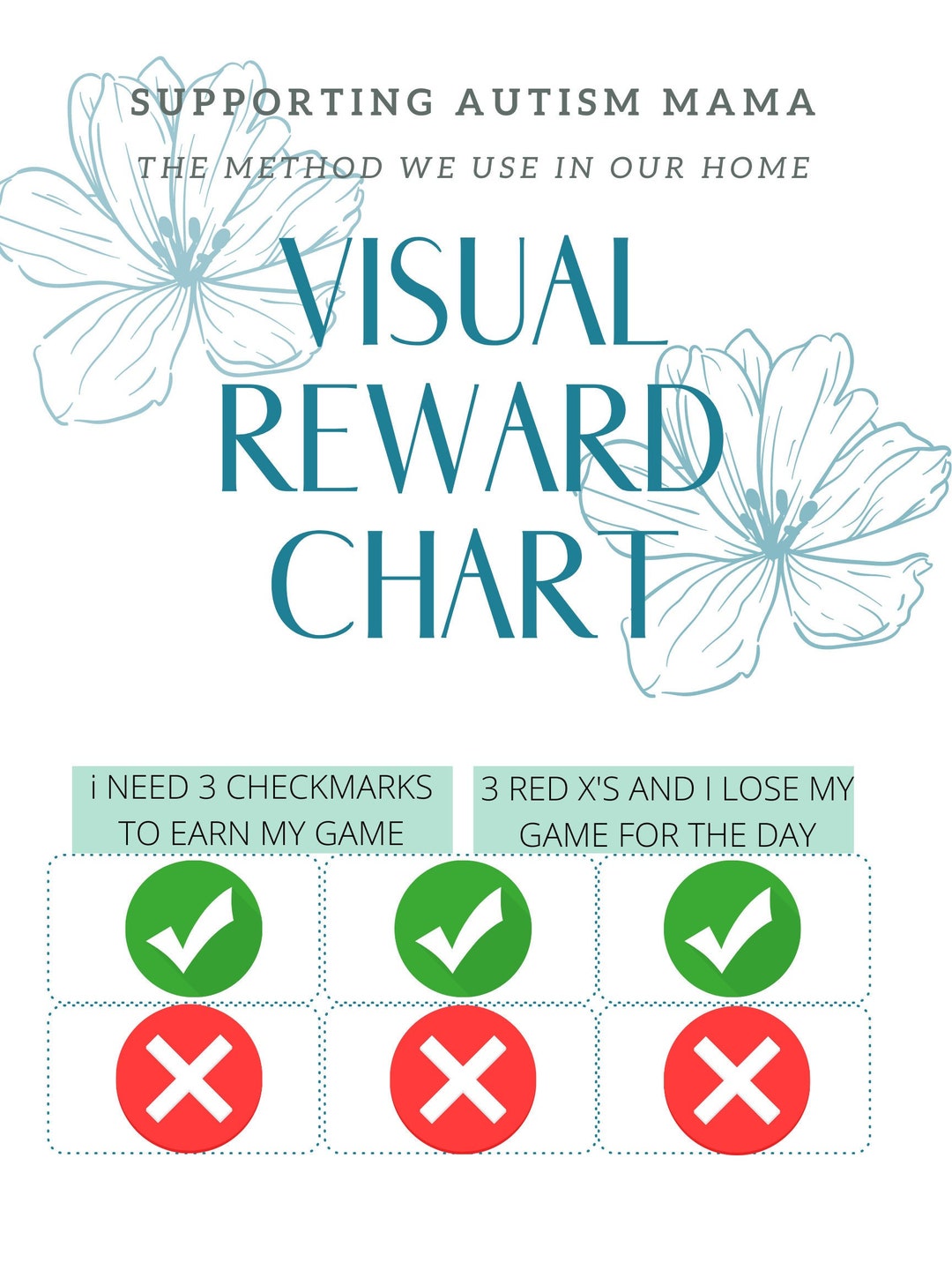 Visual Reward Chart for Children on the Autism Spectrum - Etsy