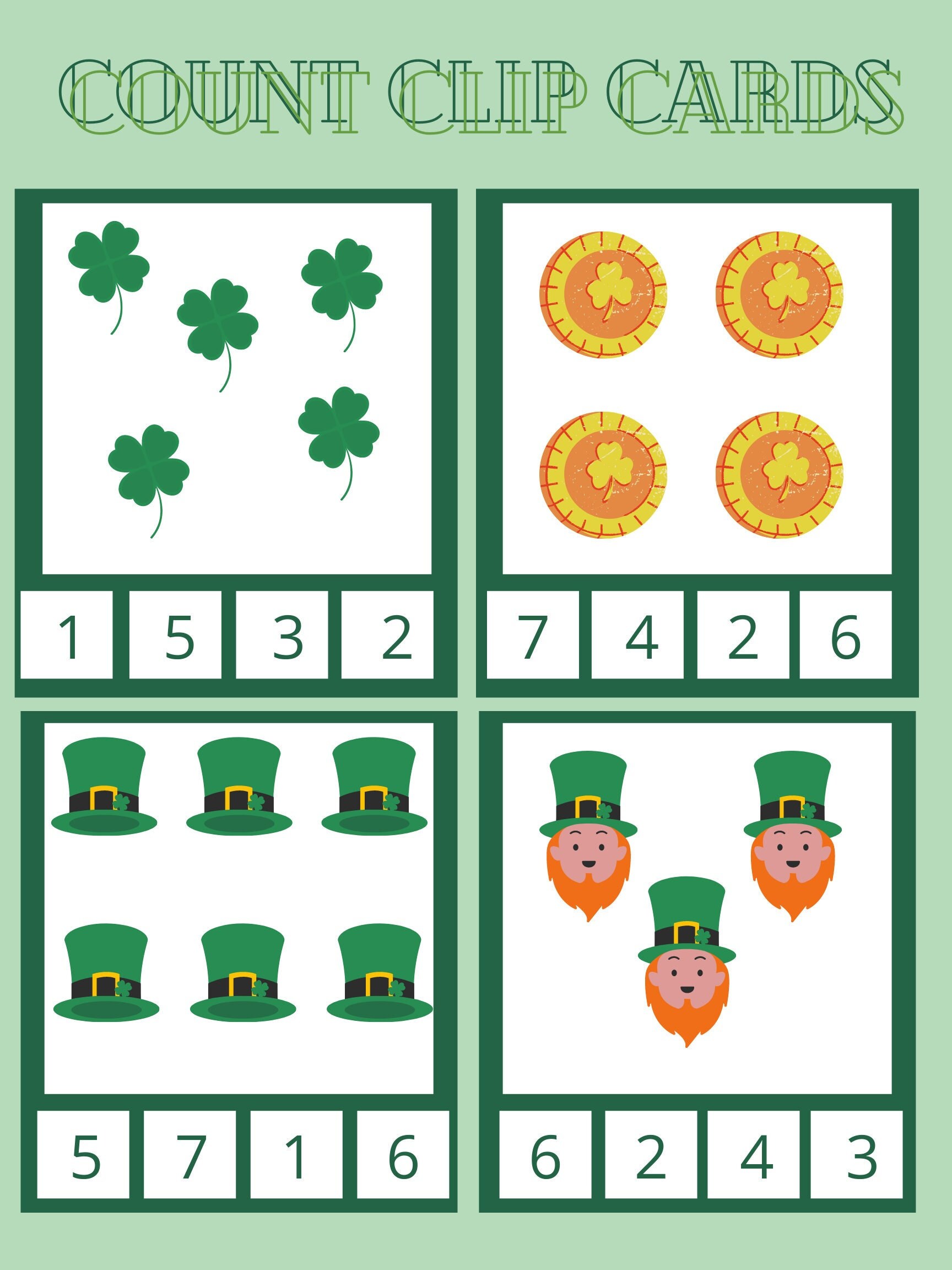 St. Patrick Day Themed Preschool Practice - Etsy
