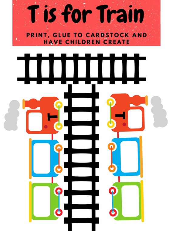 T is for Train Craft for Alphabet Learning in Preschool | Etsy UK
