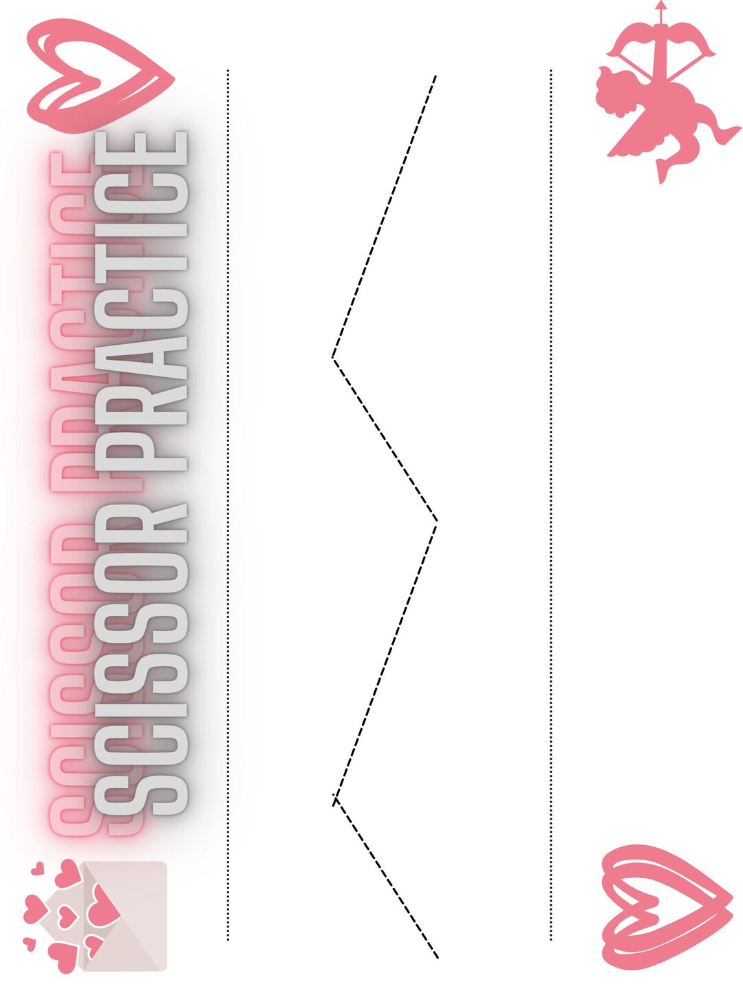 Valentine's Day Scissor Practice for Preschool or Kindergarten - Etsy
