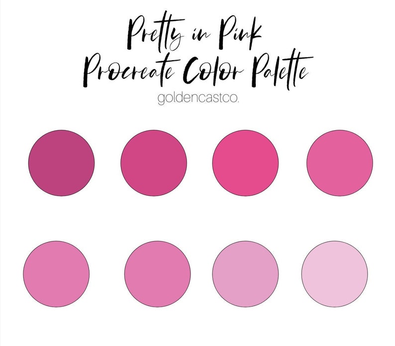 Pretty in Pink Procreate Color Palette Instant Download iPad Procreate ...