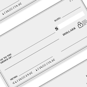 Giant Check - Fundraiser Check - Charity Check - Blank Check - Template ...