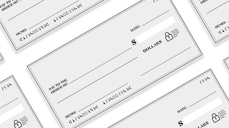 Giant Check - Fundraiser Check - Charity Check - Super Size - Blank ...