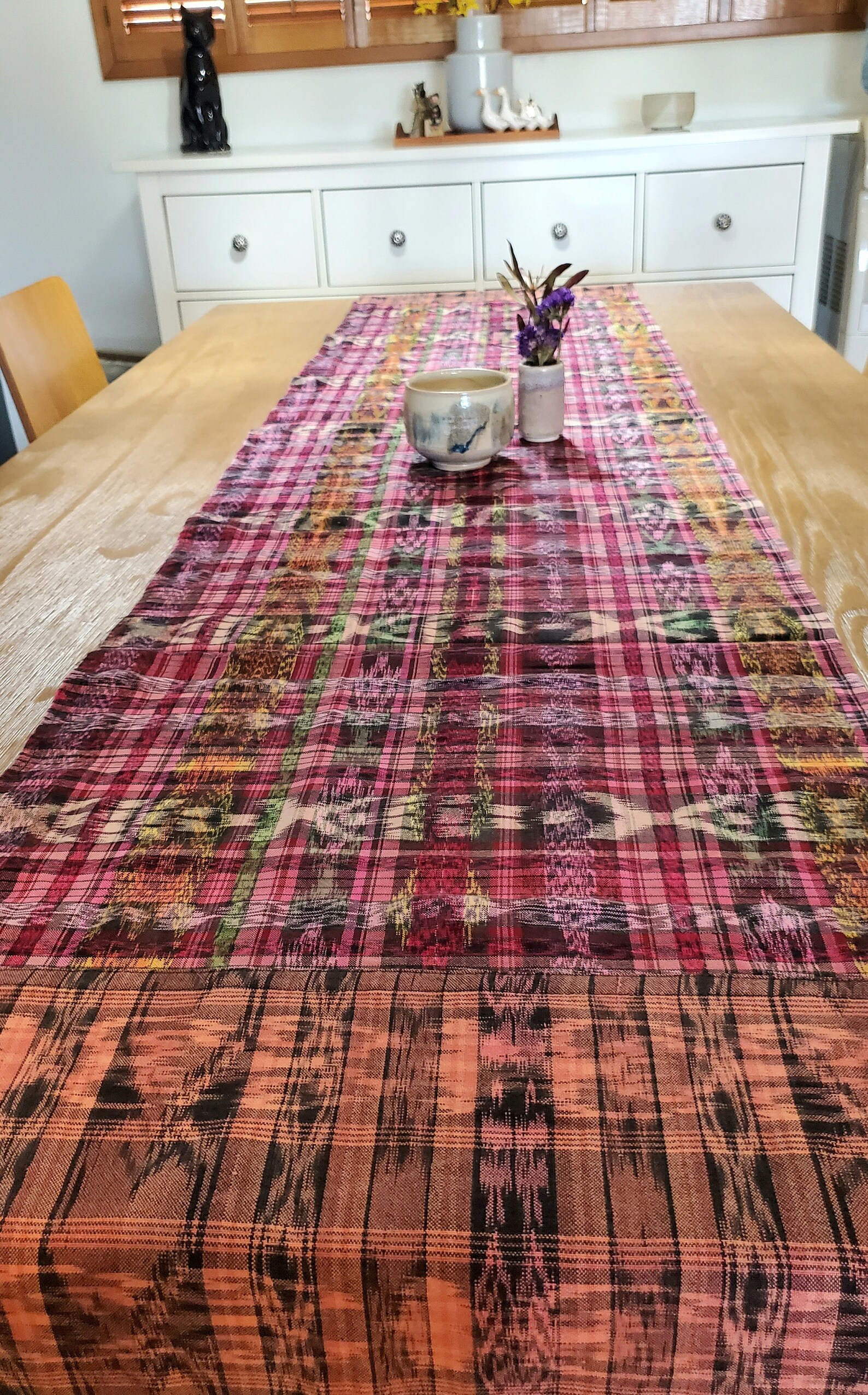 Vintage Guatemalan Table Runner, Handwoven Maya Textile, Boho Home ...