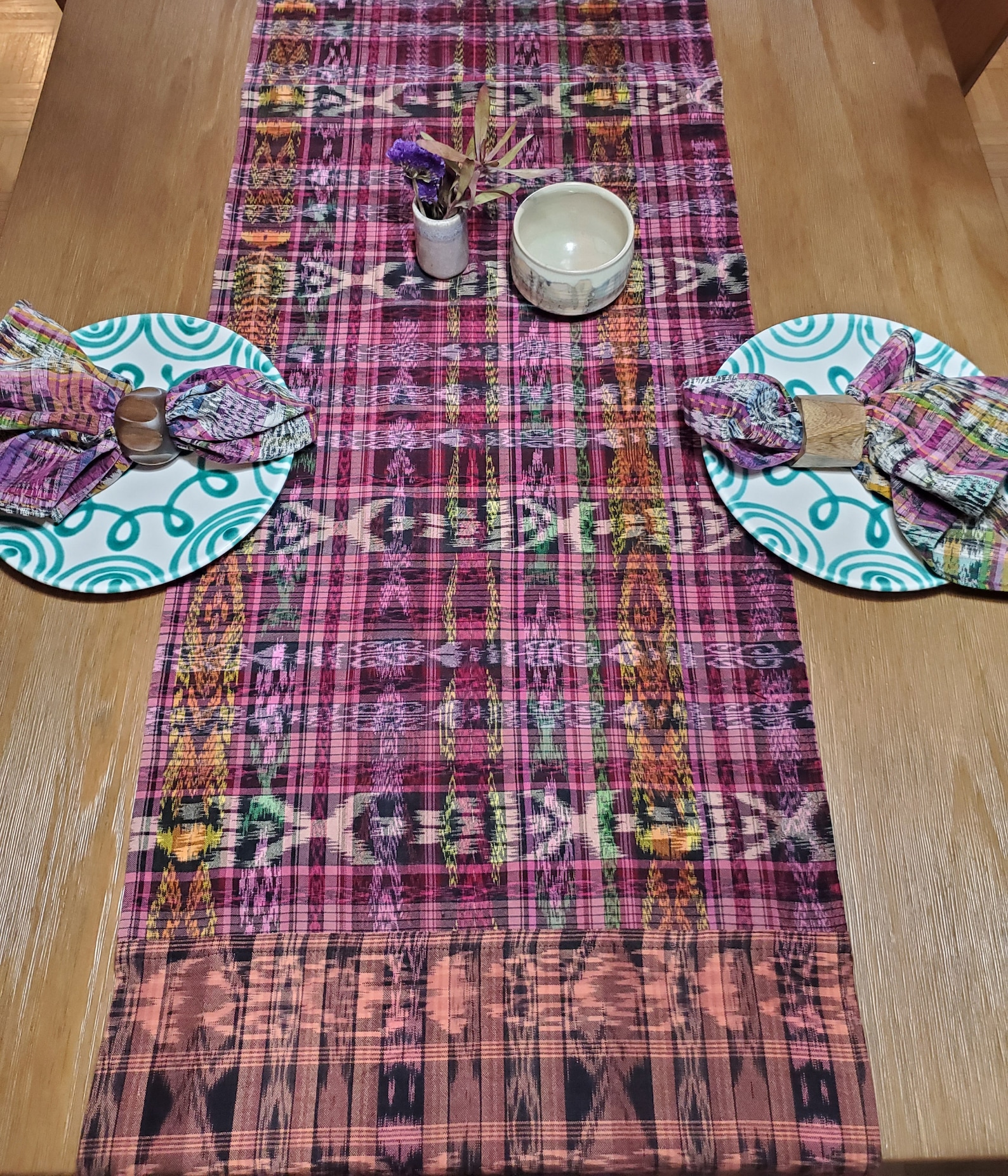 Vintage Guatemalan Table Runner, Handwoven Maya Textile, Boho Home ...