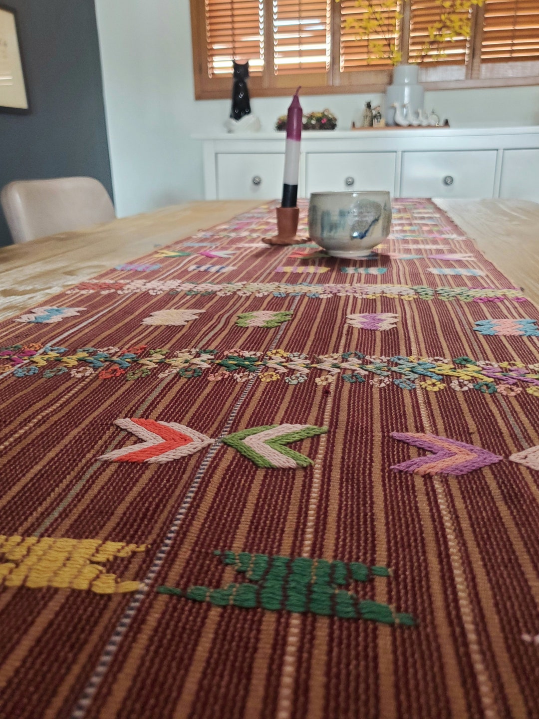 Beautiful Table Runner Made From a Guatemalan Vintage Textile, With ...