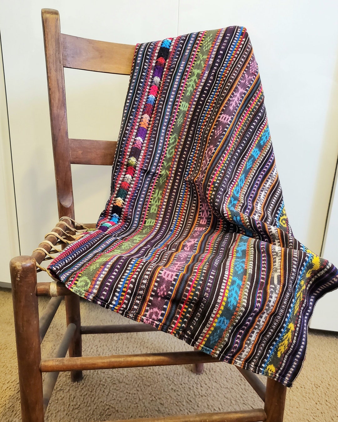 Boho-chic Throw in Multi-color With Traditional Randa Embroidery ...