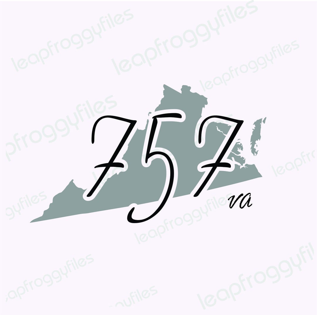 Virgina Area Code 757 Area Code 757 Svg File/svg Png Eps Dxf/virginia ...
