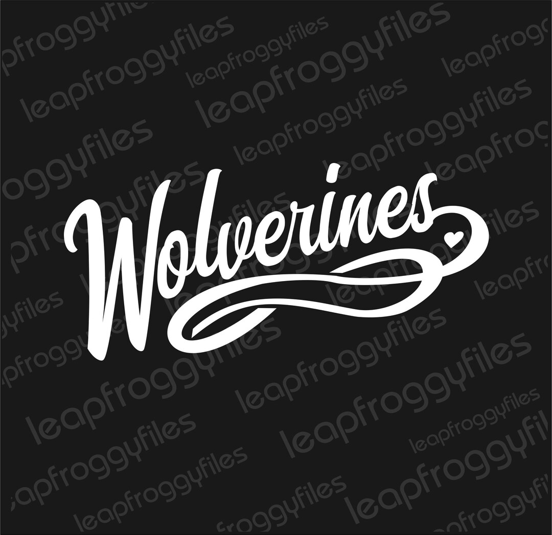 Wolverines Mascot Swirly Design Svg/wolverines School Mascot/wolverine ...