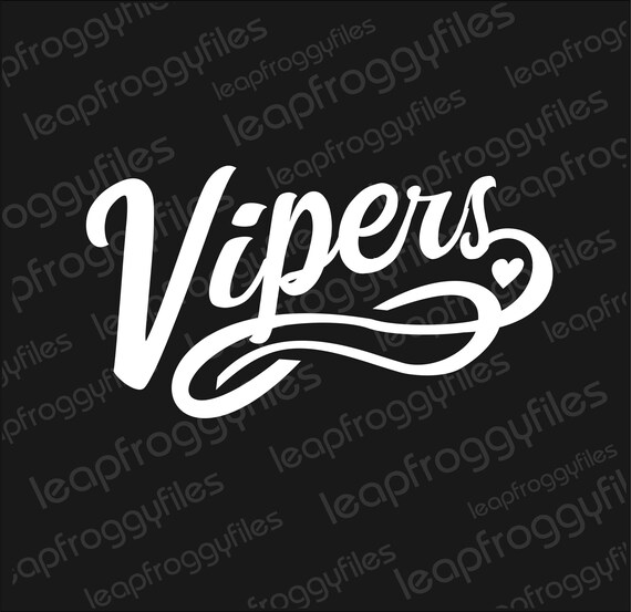 Vipers Mascot Swirly Design/vipers School Mascot/vipers Travel - Etsy