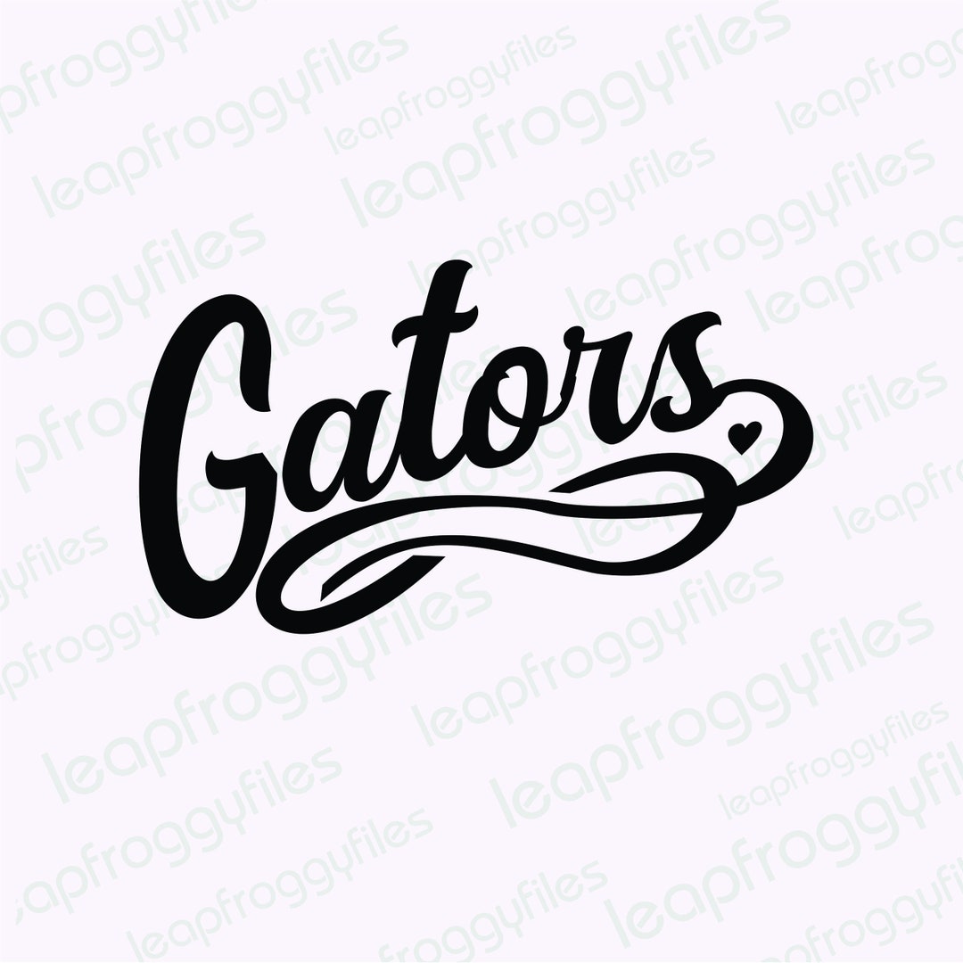 Gators Mascot Swirly Design/gators School Mascot/aggies Travel Ball ...