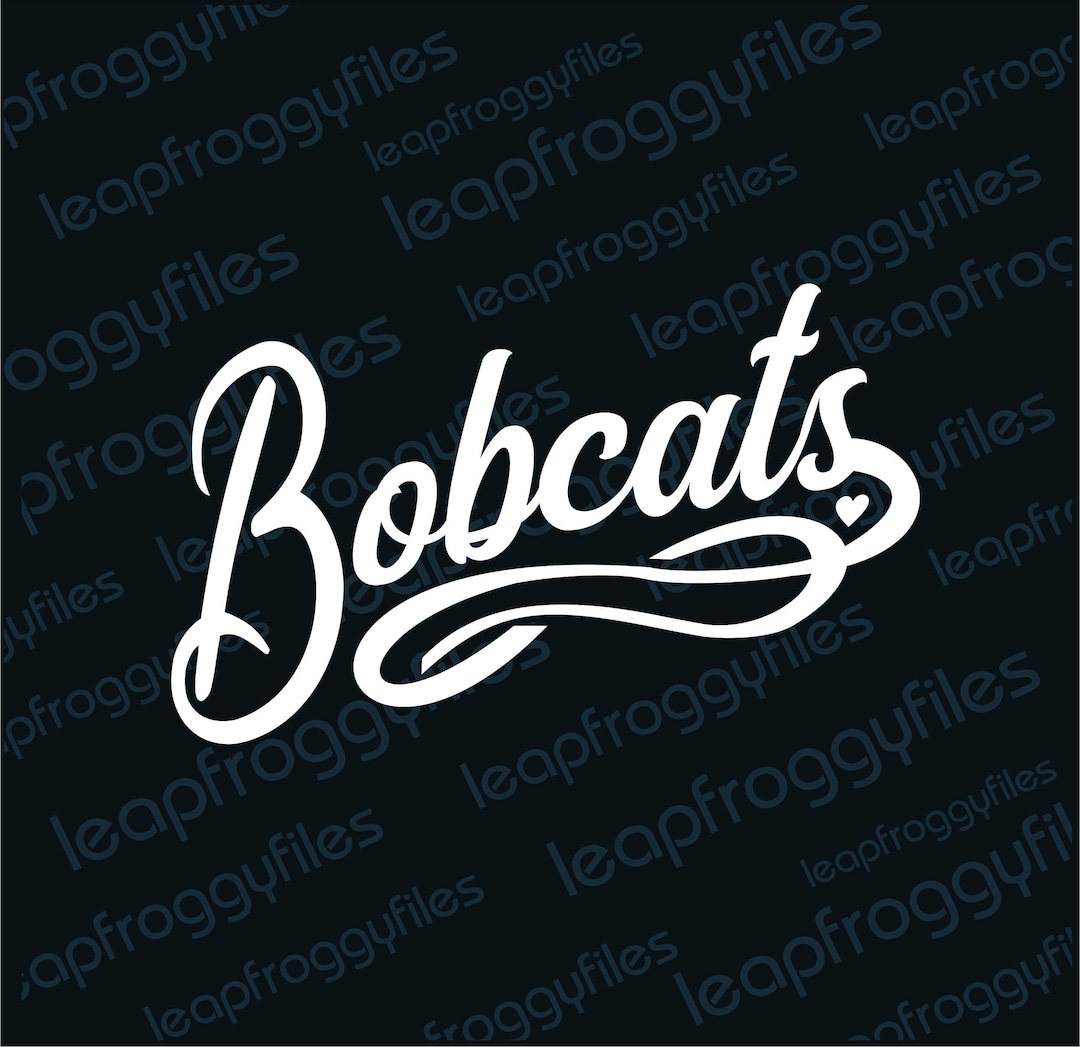 Bobcats Mascot Swirly Design/bobcats School Mascot/bobcats Travel Ball ...