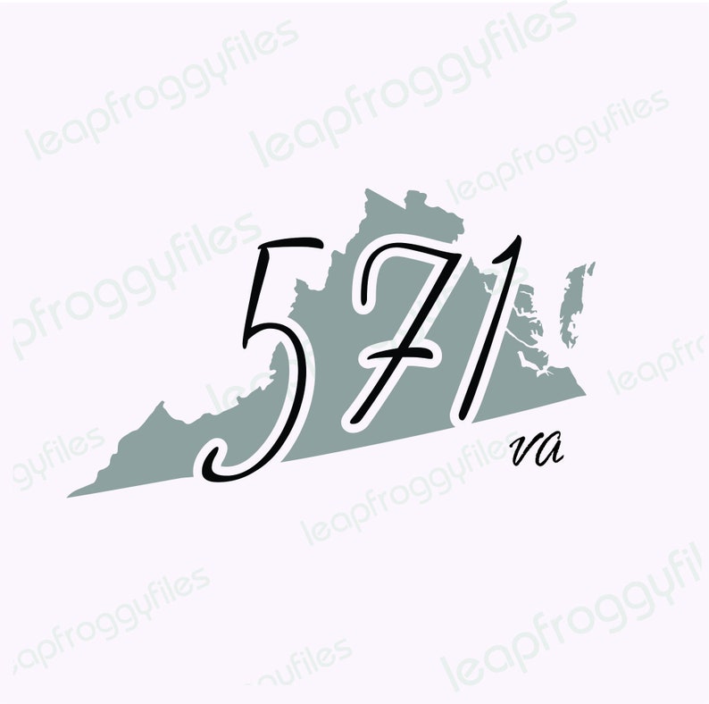 Virgina Area Code 571 Area Code 571 Svg File/svg Png Eps - Etsy