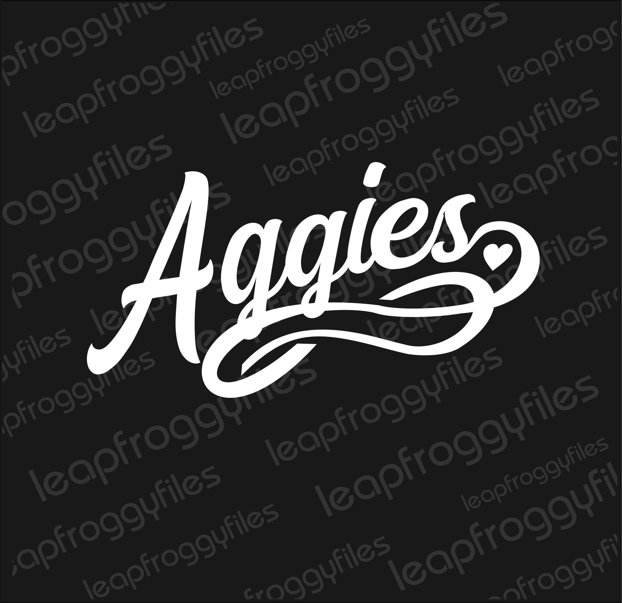 Aggies Mascot Swirly Design/aggies School Mascot/aggies Travel Ball ...