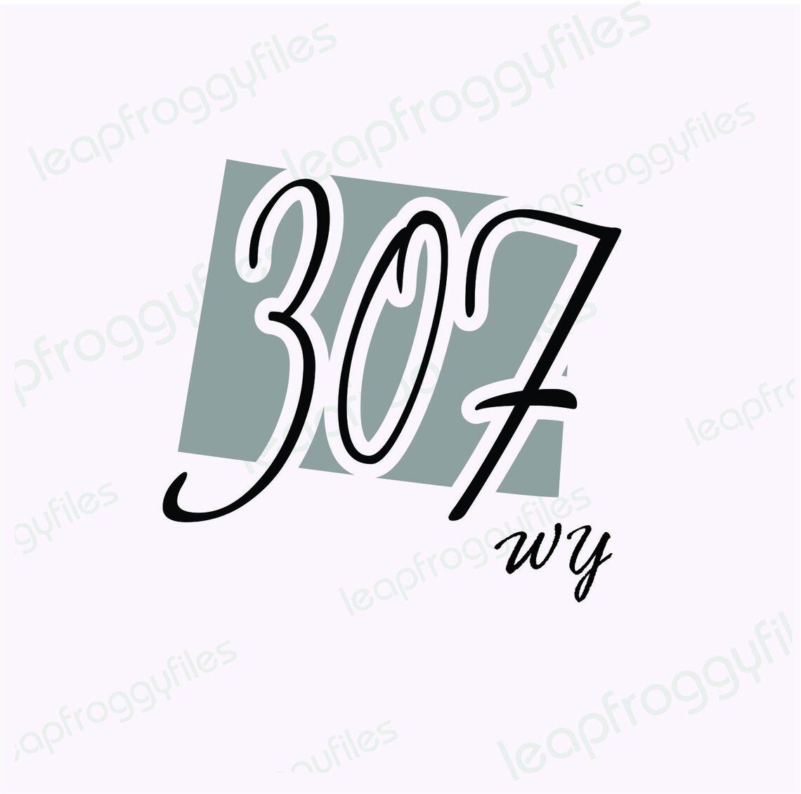 Wyoming Area Code 307 Area Code 307 Svg File/svg Png Eps Dxf/wyoming ...