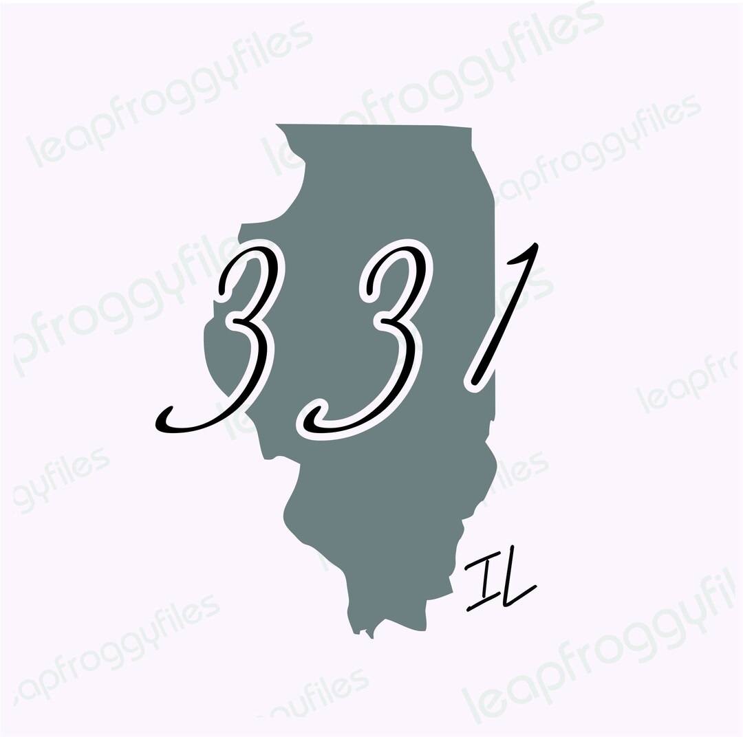 Illinois Area Code 331/illinois Svg Png Eps File for Area Code 331 ...
