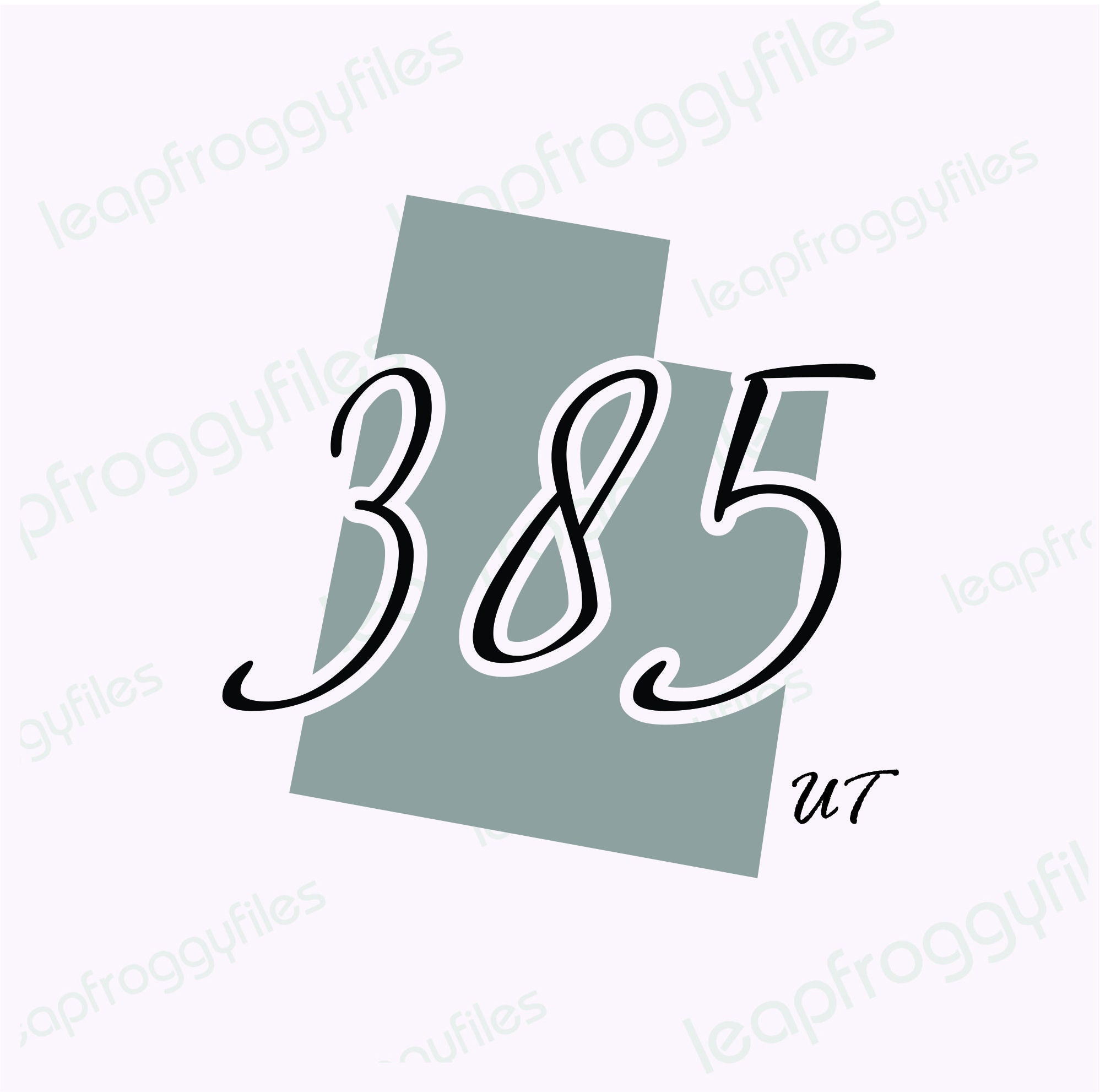 Utah Area Code 385 Area Code 385 Svg File/svg Png Eps Dxf/utah State ...