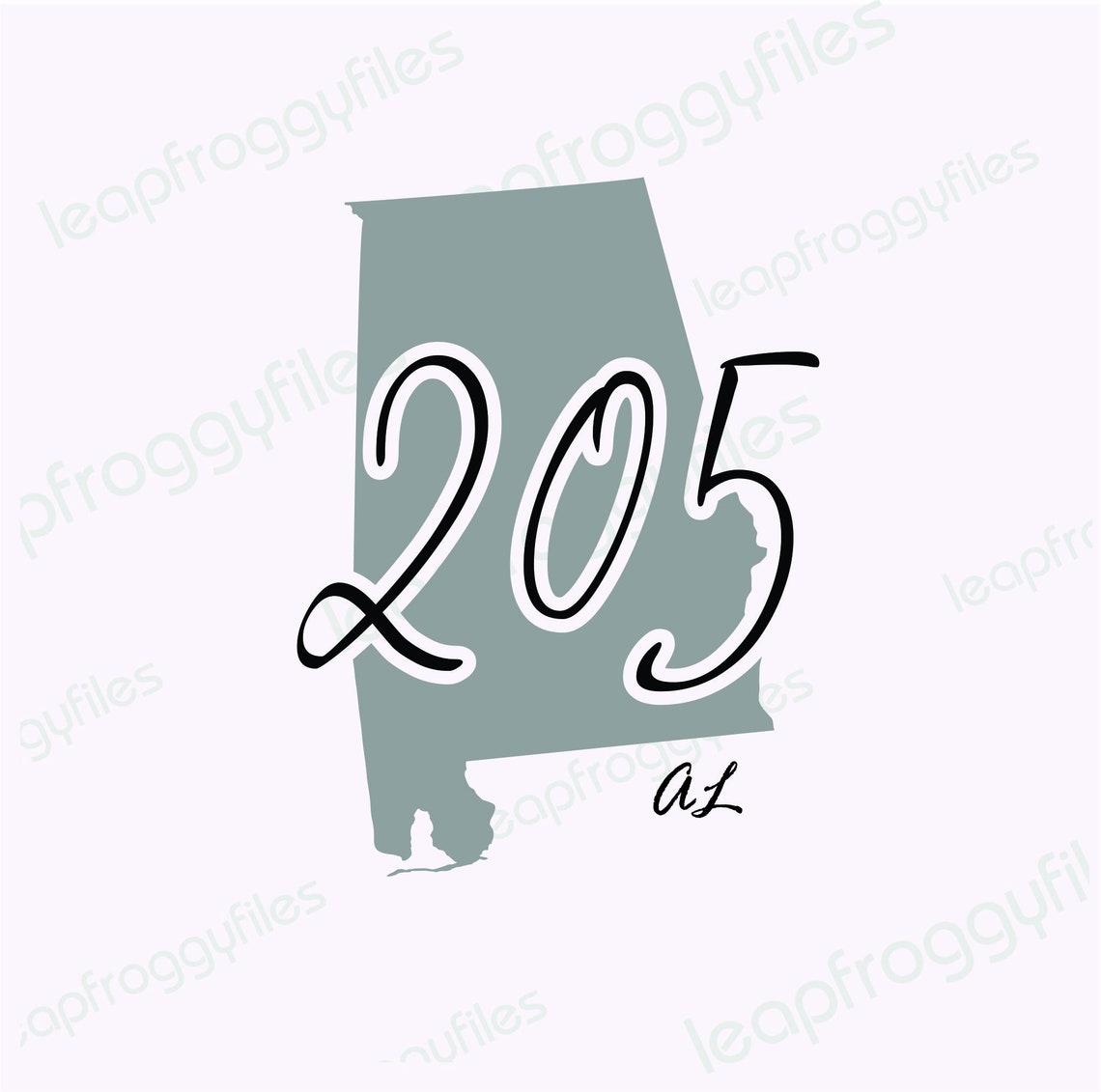 Alabama Area Code 205 Svg File/svg Png Eps Dxf/alabama State Shirt File ...