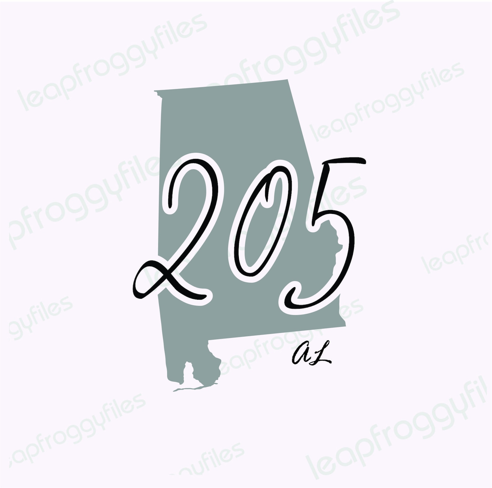 Alabama Area Code 205 Svg File/svg Png Eps Dxf/alabama State Shirt File ...