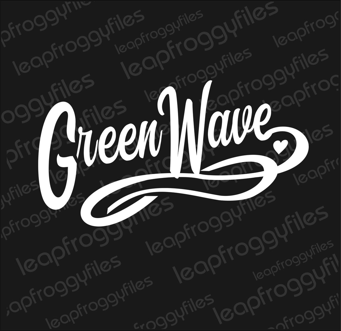 Green Wave Mascot Swirly Design/green Wave School Mascot/greenwave ...