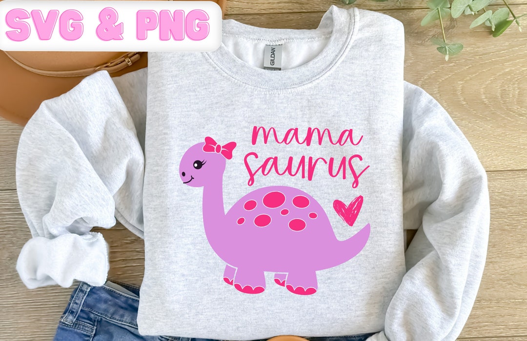 Mama Saurus Tshirt Dinosaur SVG Momasaurus Sweatshirt Dinosaur Birthday ...