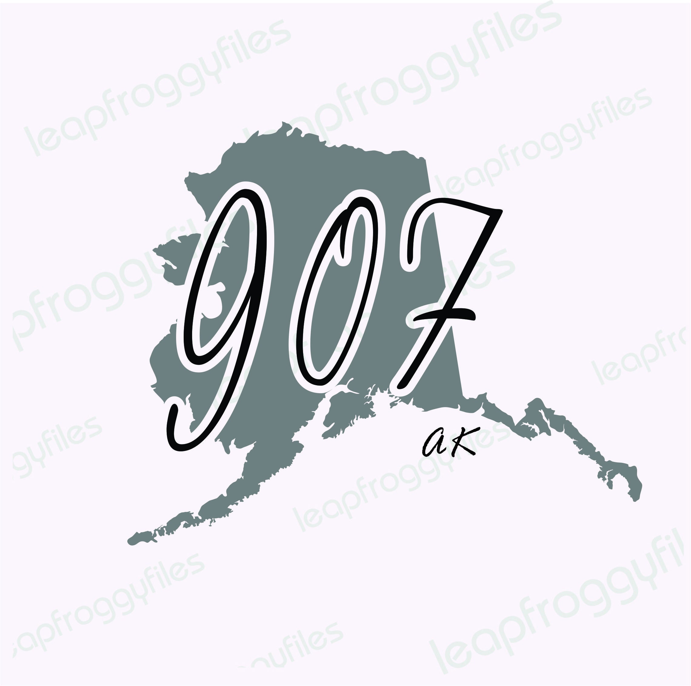 Alaska Area Code 907 Svg File svg Png Eps Dxf alaska State Etsy Israel