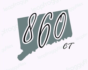 Area Code 860 File - Etsy