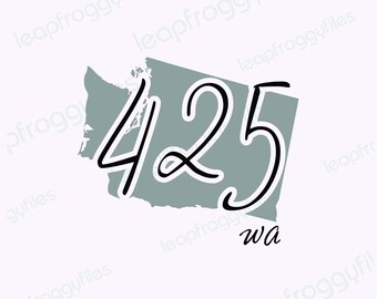 Area Code 425 Svg - Etsy UK
