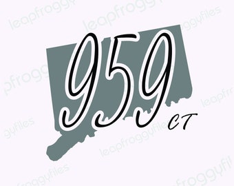 Ct Area Code Svg - Etsy Canada