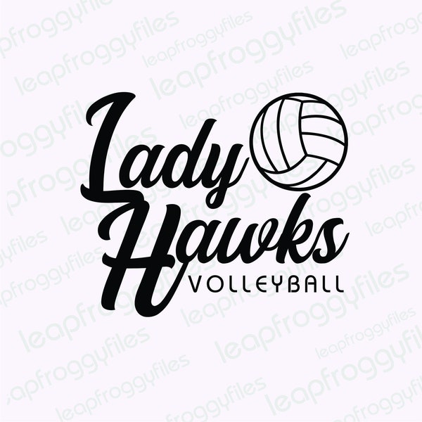 Hawks Volleyball Svg - Etsy