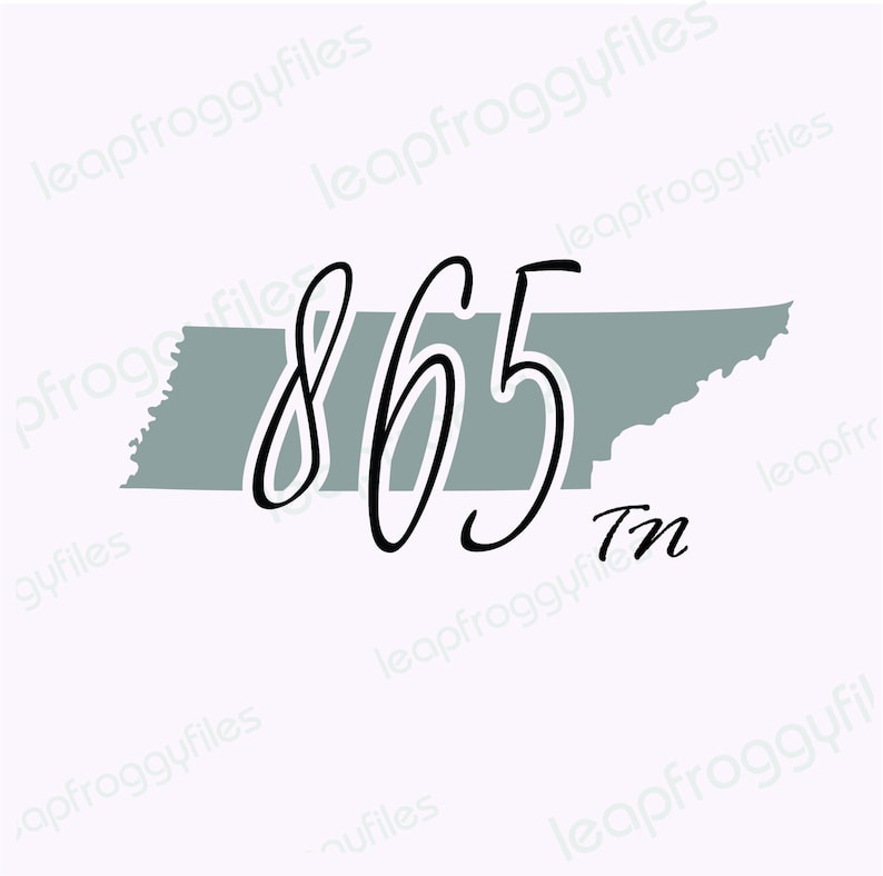 Tennessee Area Code 865 Area Code 865 Svg File/svg Png Eps Dxf ...