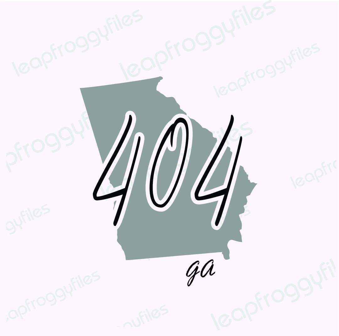 Georgia Area Code 404 Area Code 404 Svg File/svg Png Eps Dxf/state of ...