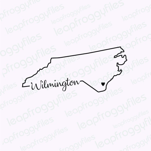 North Carolina Map - Etsy