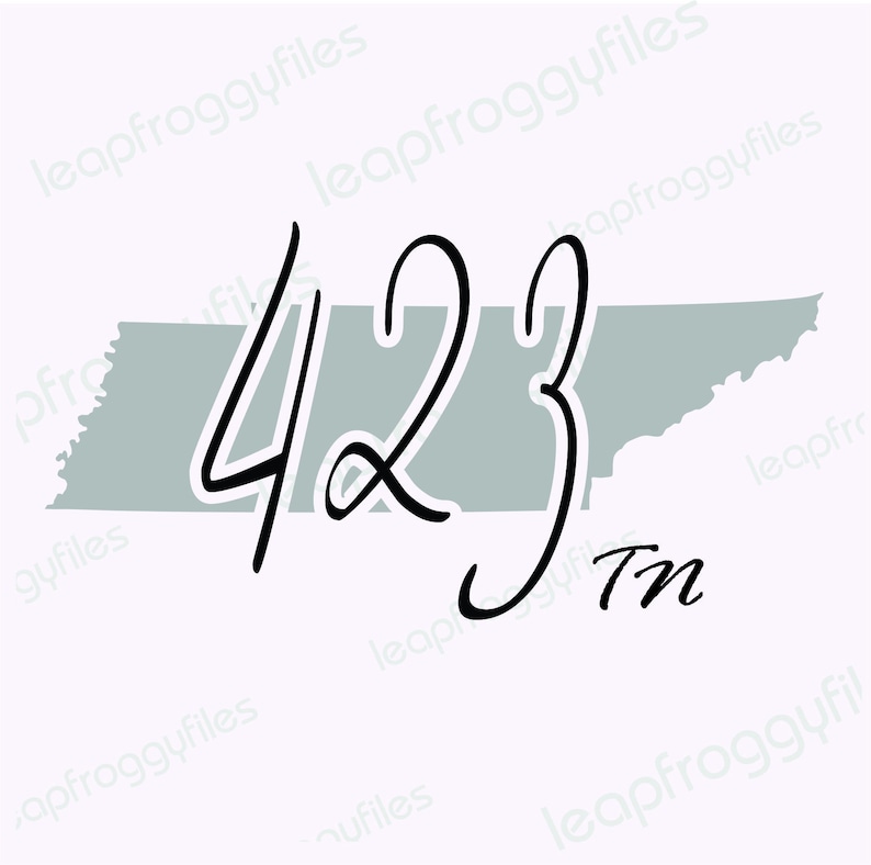 Tennessee Area Code 423 Area Code 423 Svg File/svg Png Eps - Etsy