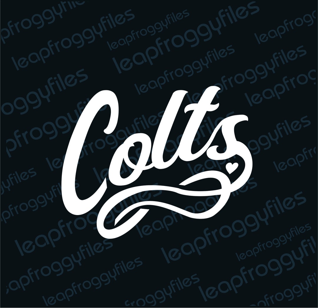 Colts Mascot Swirly Design/colts School Mascot/colts Travel Ball Team ...