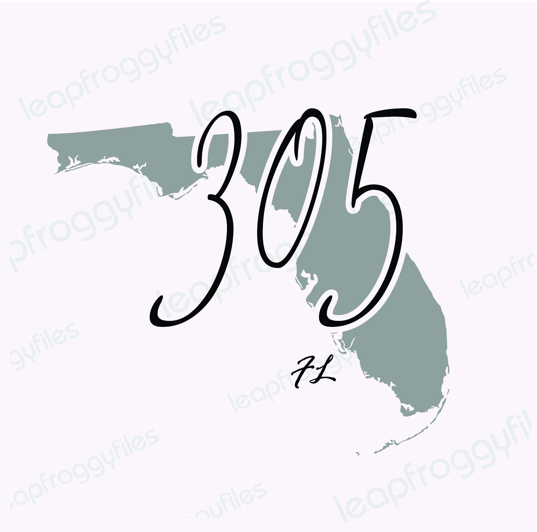 Florida Area Code 305 Area Code 305 Svg File/svg Png Eps Dxf/florida ...