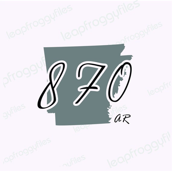 Arkansas Area Code 870 Svg File/svg Png Eps Dxf/arkansas State | Etsy