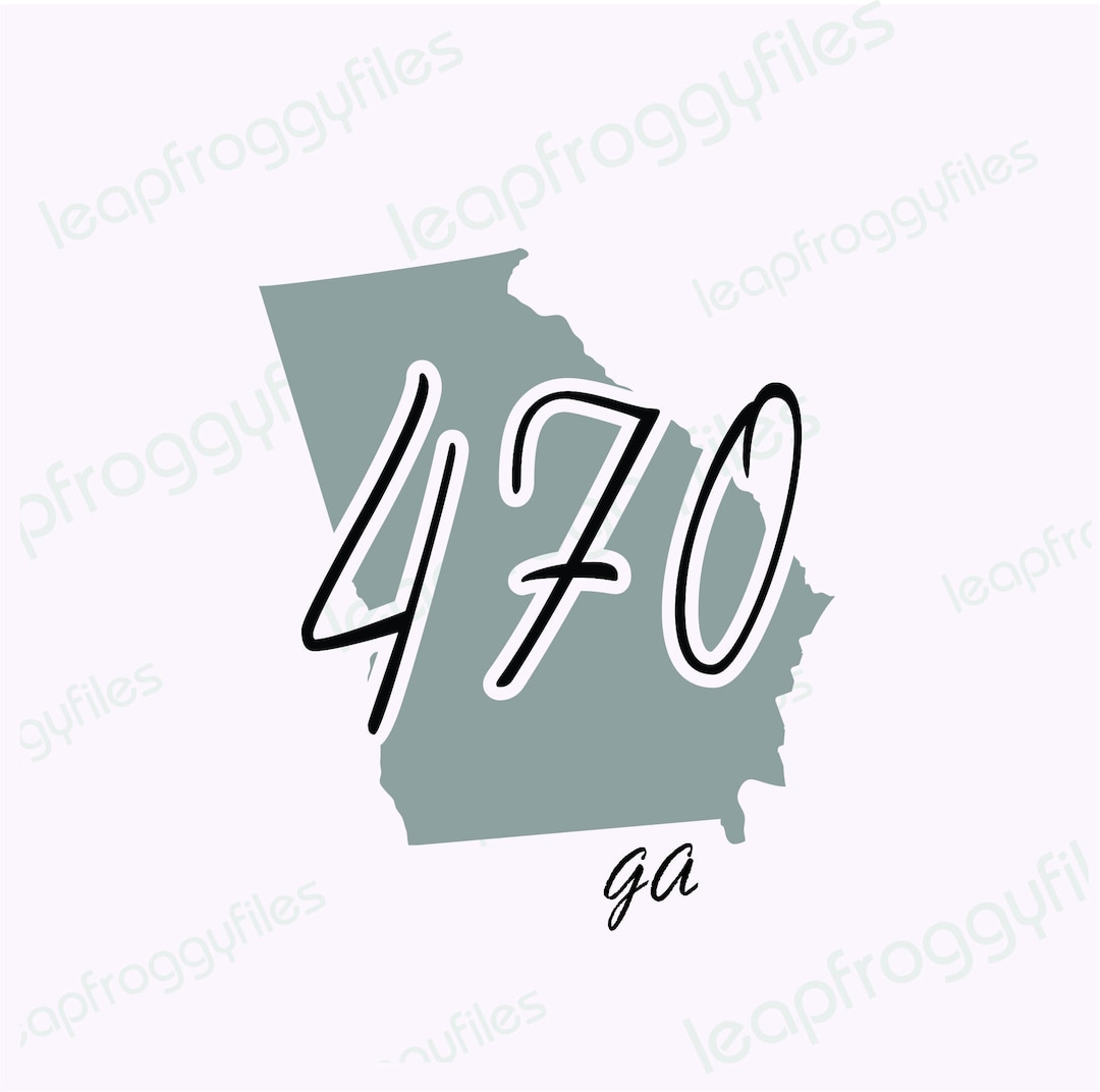 Georgia Area Code 470 Area Code 470 Svg File/svg Png Eps Dxf/georgia ...