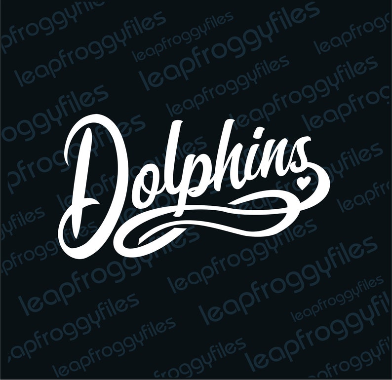 Dolphins Mascot Swirly Design/dolphins School Mascot/lady Dolphins ...