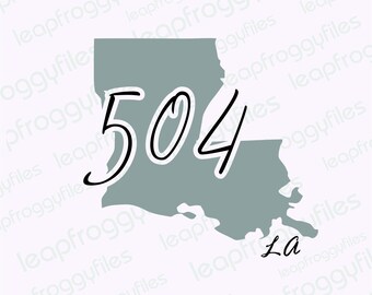 Area Code 504 Svg - Etsy UK